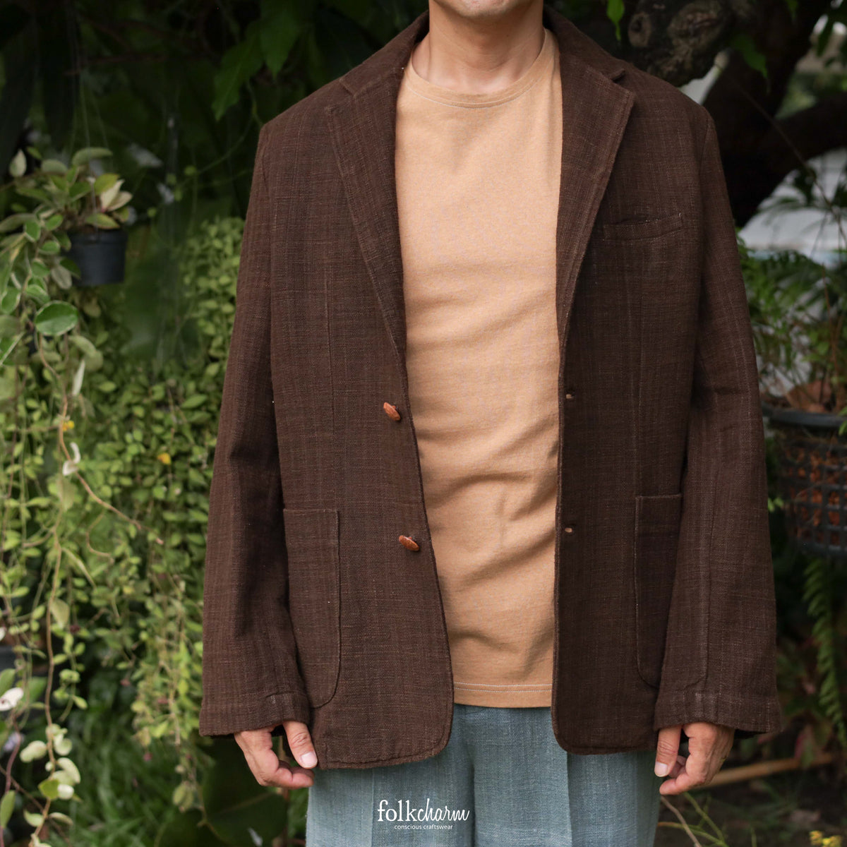 Men's Relaxed-fit Blazer (Pre-order)' – folkcharm_shop